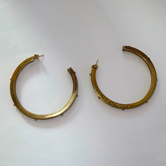 Coach | Jewelry | Vintage Coach Hoop Gold Earring | Poshmark